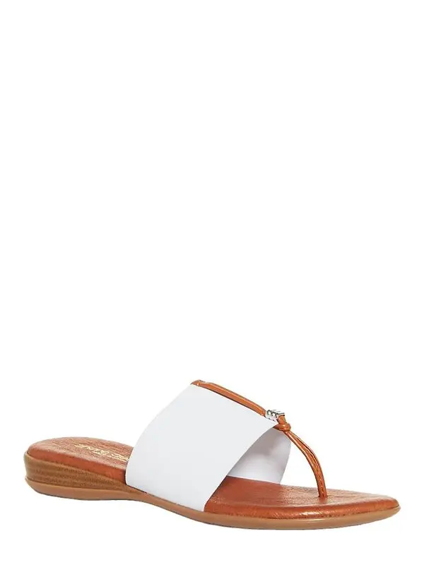 Andre Assous Nice Thong Sandals - White