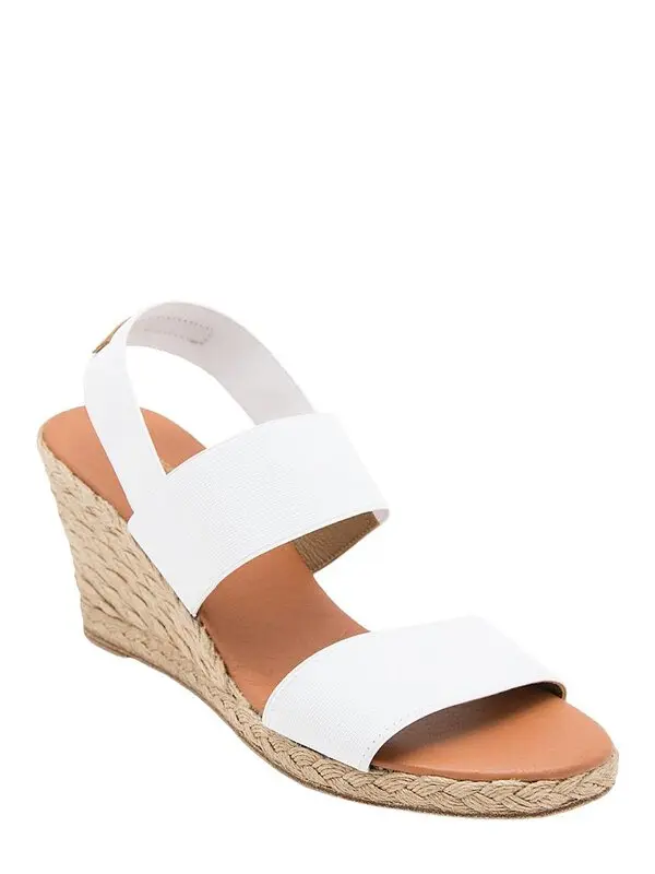 Andre Assous Allison Strappy Espadrille Wedge Sandals - White