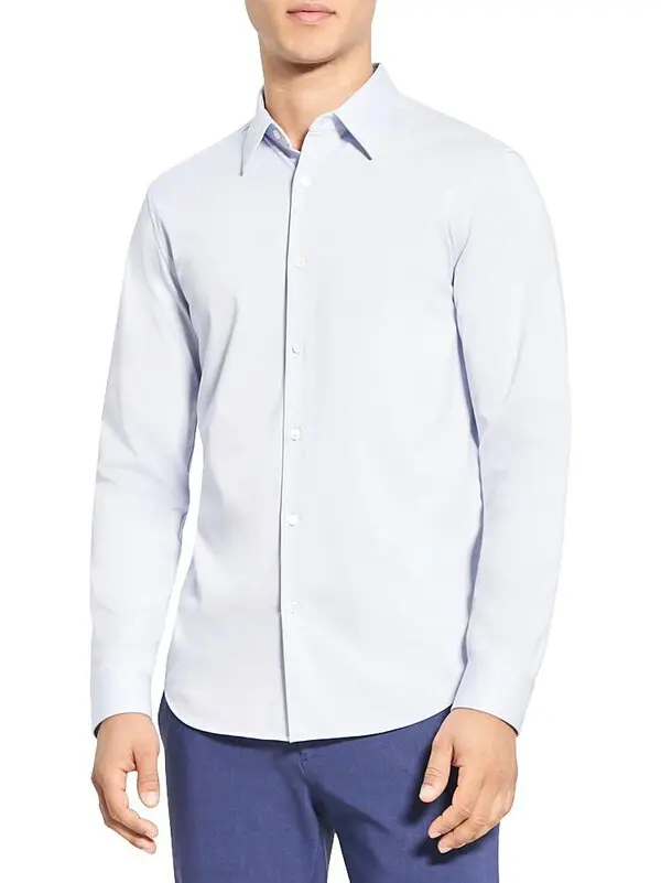 Theory Sylvain Shirt In Structure Knit - Olympic
