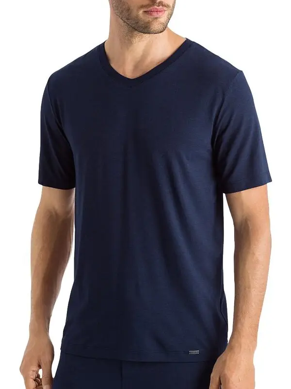 Hanro Lounge V-neck Tee - Deep Navy