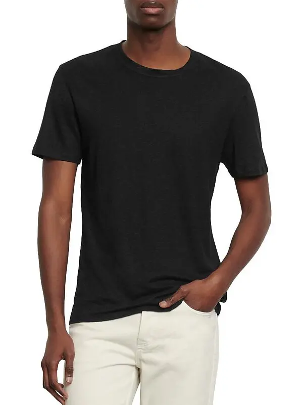 Sandro Clash Linen Tee - Black