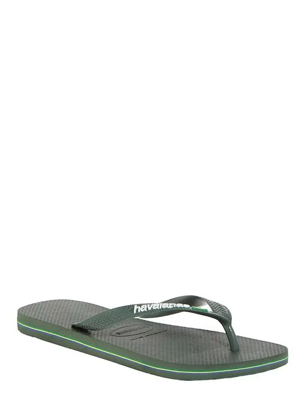 Havaianas Brazil Flip Flop Sandals - Green Olive