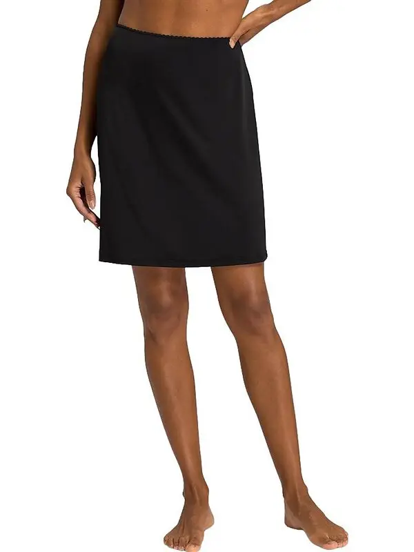 Hanro Satin Deluxe Slip Skirt - Black