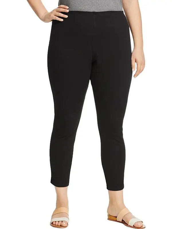 Lyssé Toothpick Crop Denim Leggings - Black