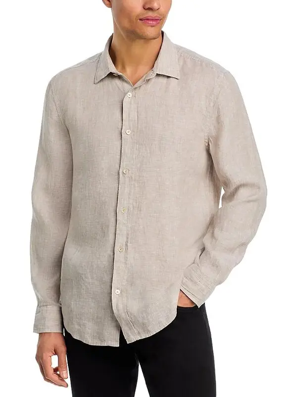 Bloomingdale'S Yarn-dyed Standard Fit Linen Shirt In Exclusive - Cobblestone