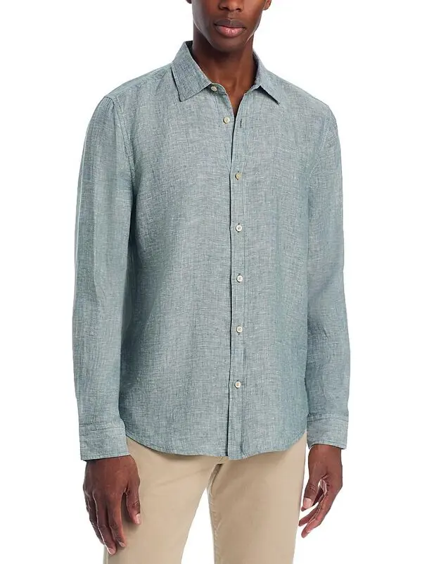 Bloomingdale'S Yarn-dyed Standard Fit Linen Shirt In Exclusive - Sawgrass