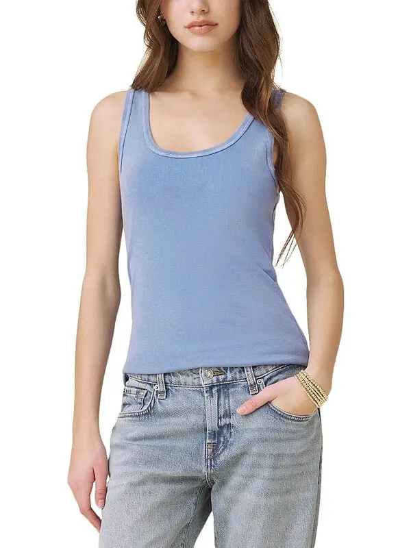 Splendid 1x1 Ribbed Tank - Azure