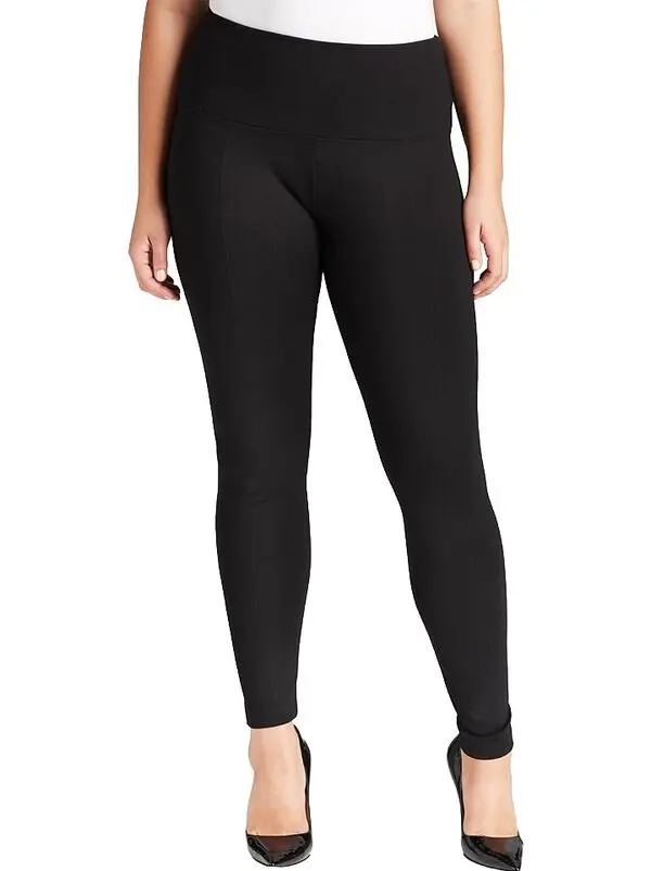 Lyssé Center Seam Ponte Leggings - Black