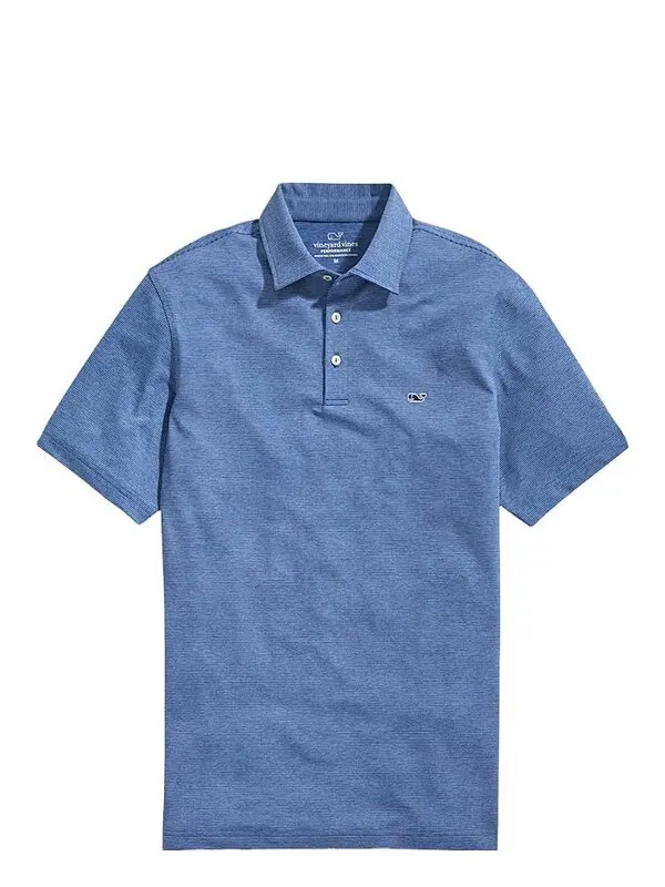 Vineyard Vines St. Jean Stripe Sankaty Regular Fit Polo Shirt - Blue Depth Tejeda