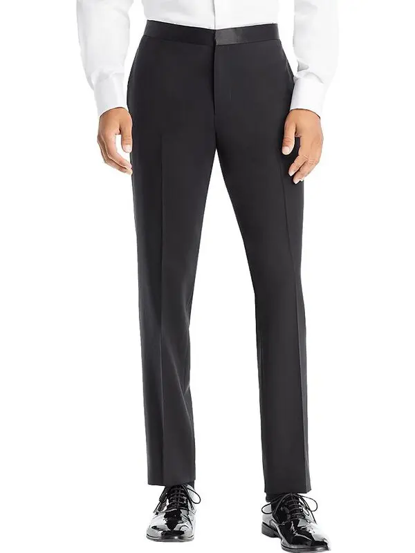 Theory Mayers Slim Fit Tuxedo Pants - Black