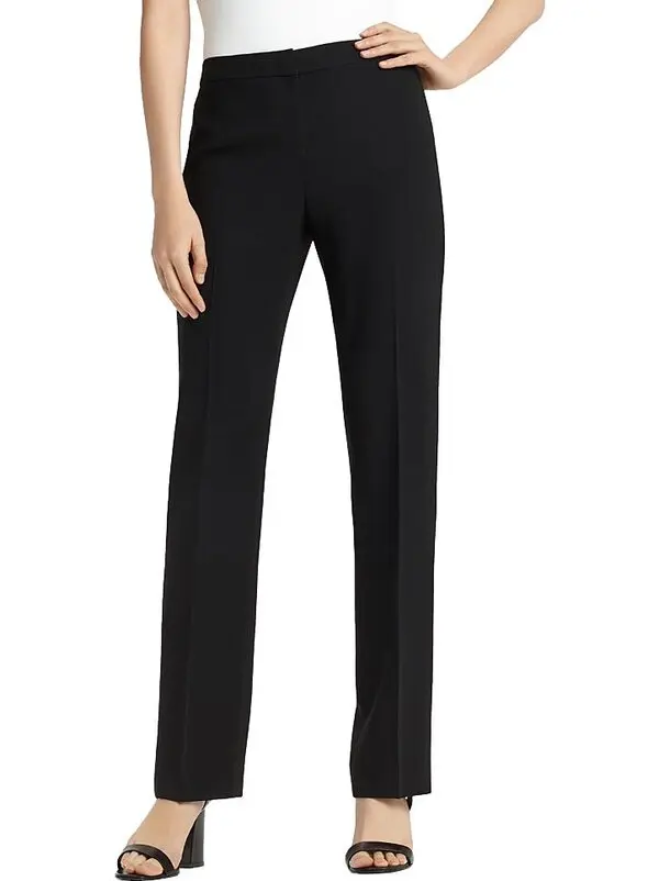 Lafayette 148 New York Barrow Straight Leg Trousers - Black