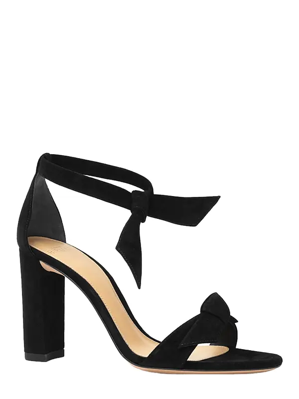 ALEXANDRE BIRMAN Clarita Ankle-tie Block Heel Sandals - Black