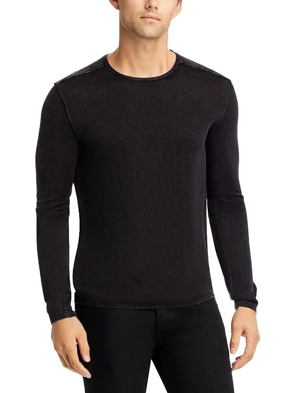 John Varvatos Star Usa Acid-wash Crewneck Sweater - Black