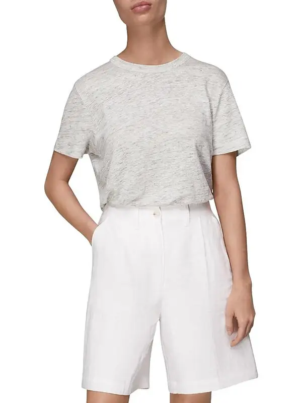 Whistles Ultimate Linen Top - Grey