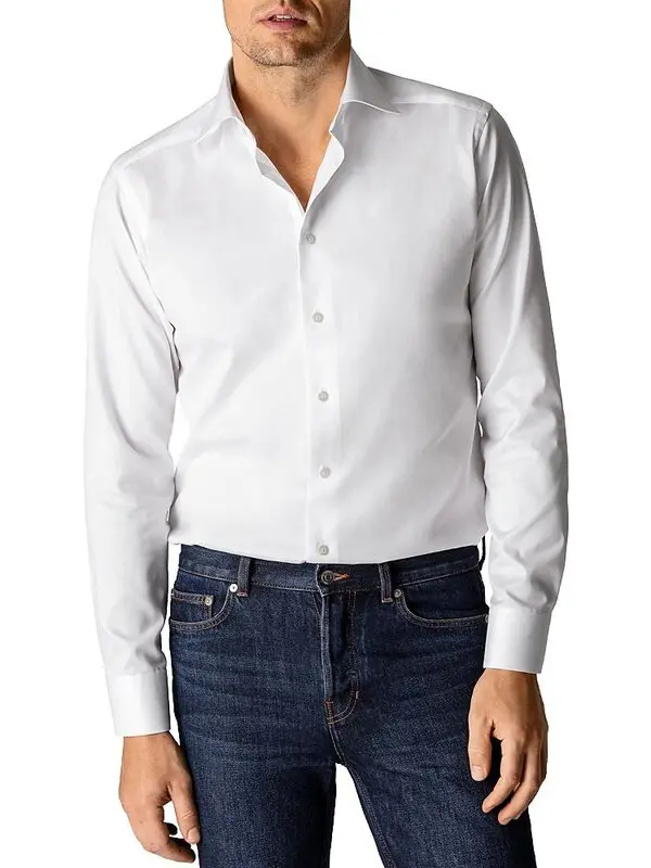 Eton Slim Fit Signature Twill Dress Shirt - White