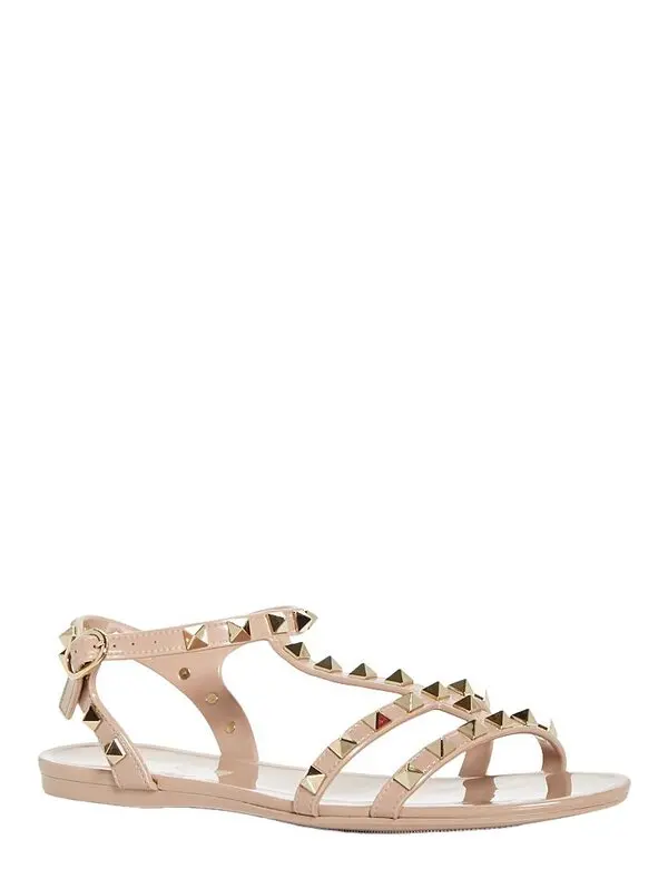 Valentino Garavani Summer Rockstud Pvc Sandals - Poudre