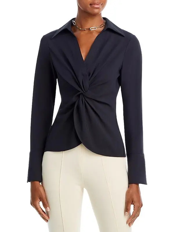 Cinq À Sept Mckenna Twist-front Top - Black