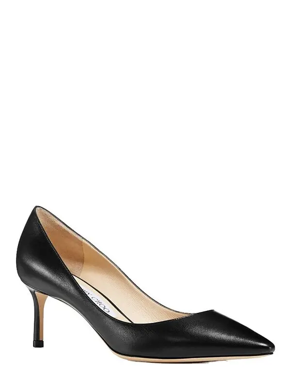 JIMMY CHOO Romy 60 Pointed Toe Pumps - Black Leather