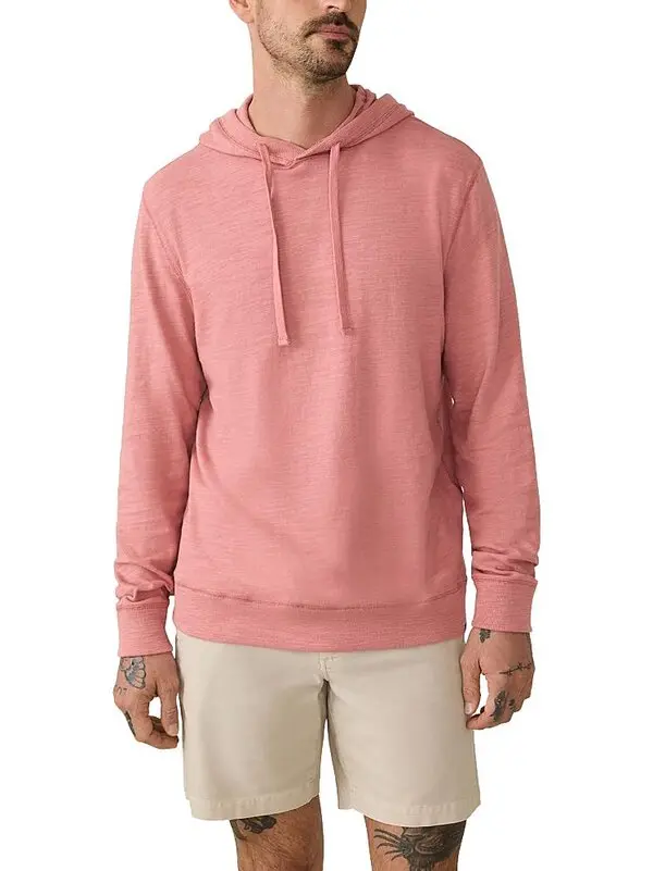 Faherty Brand Slub Cotton Hoodie - Faded Flag