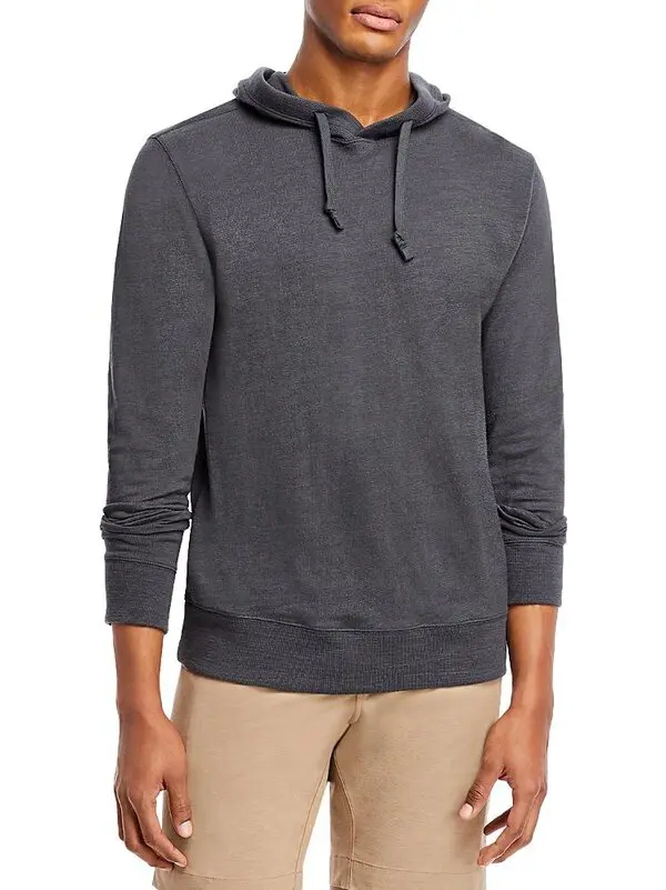 Faherty Brand Slub Cotton Hoodie - Graphite