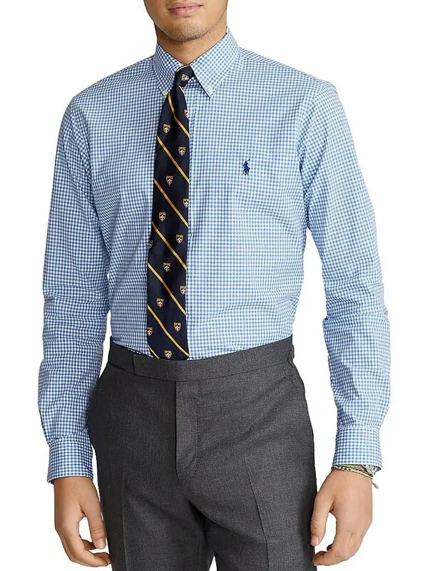 Polo Ralph Lauren Cotton Poplin Classic Fit Shirt - Blue/white Check