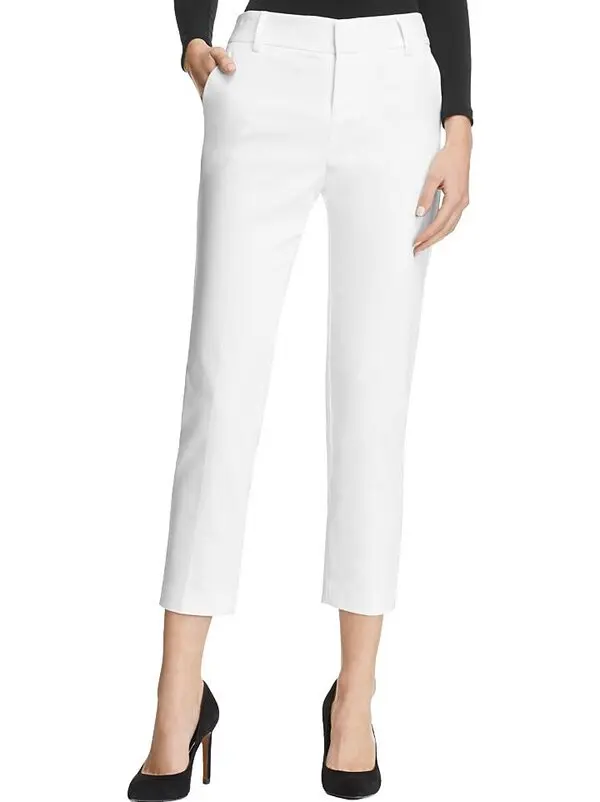 Alice + Olivia Stacey Cropped Slim Pants - White