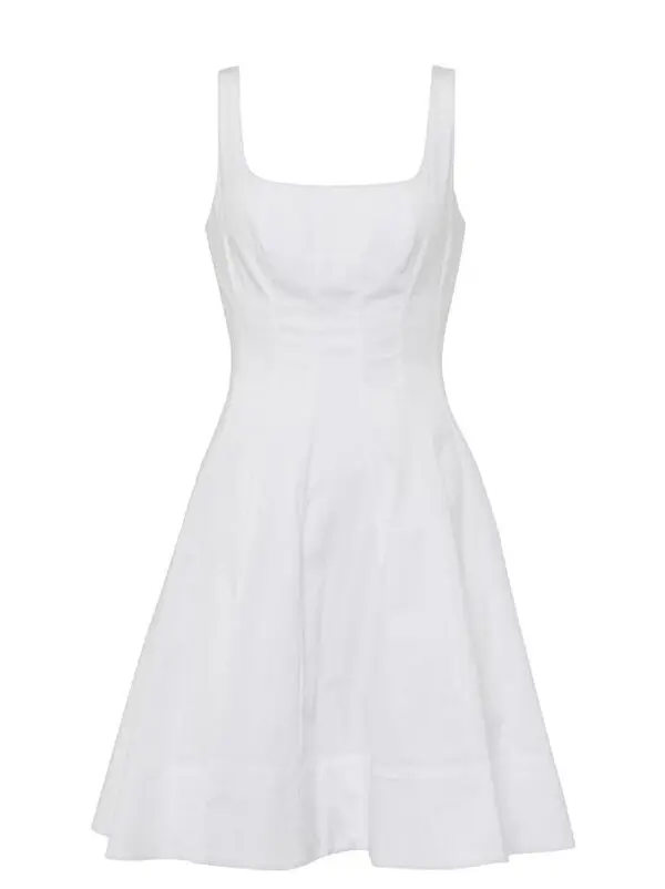 Staud Wells Mini Dress - White