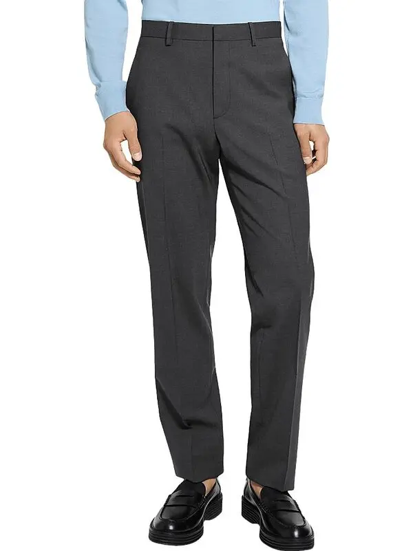 Theory Mayer Wool Tailored Slim Fit Suit Pants - Dark Charcoal