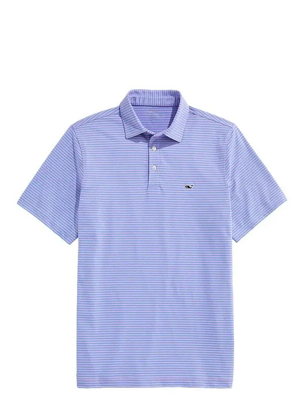 Vineyard Vines Bradley Striped Sankaty Polo Shirt - Lilac