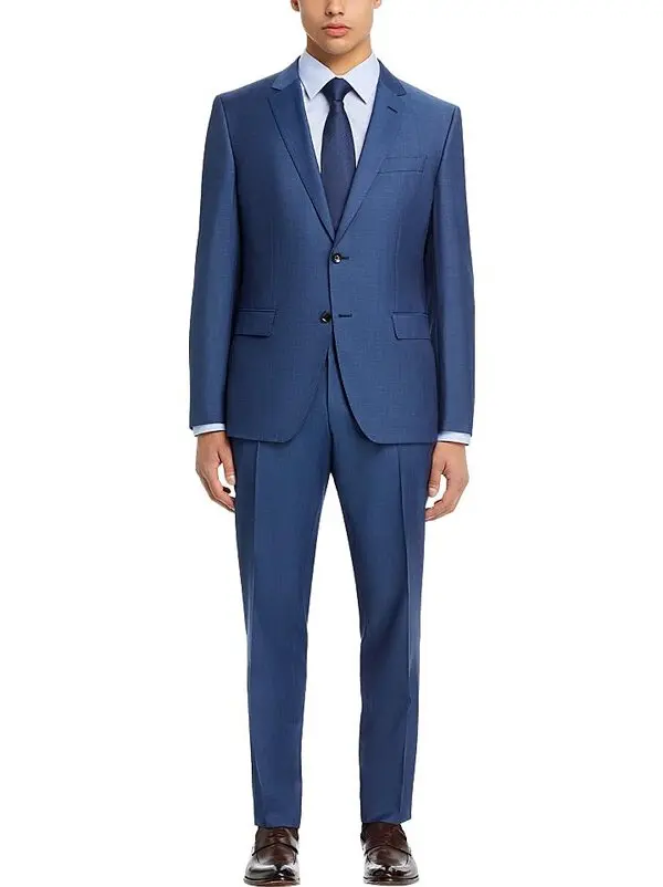 BOSS Huge/genius Wool Twill Slim Fit Suit - Blue