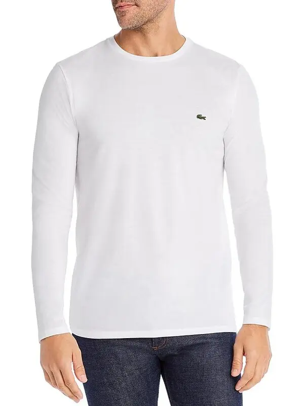Lacoste Long-sleeve Pima Cotton Tee - White