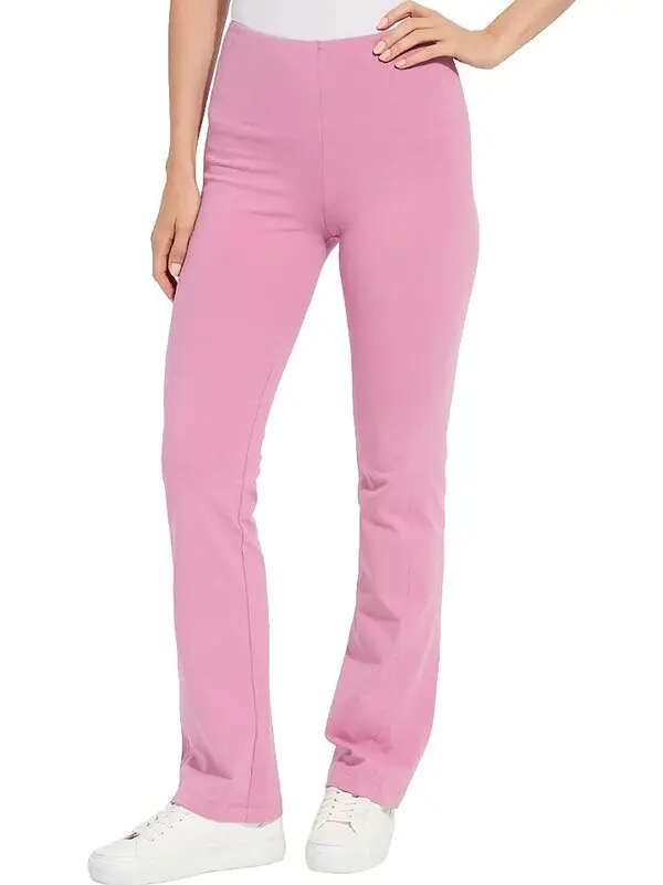 Lyssé Cotton Stretch Bootcut Pants - Pink Paradise