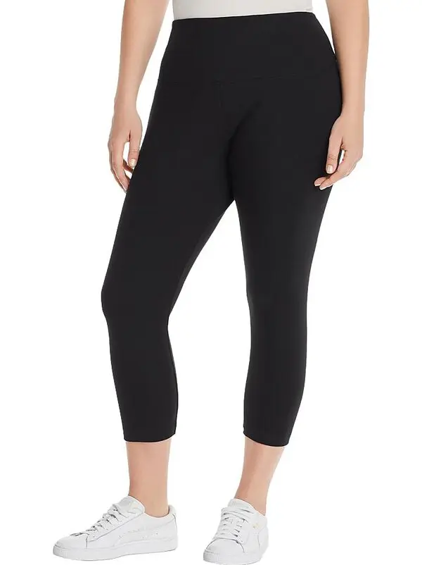 Lyssé Cotton Stretch Cropped Leggings - Black