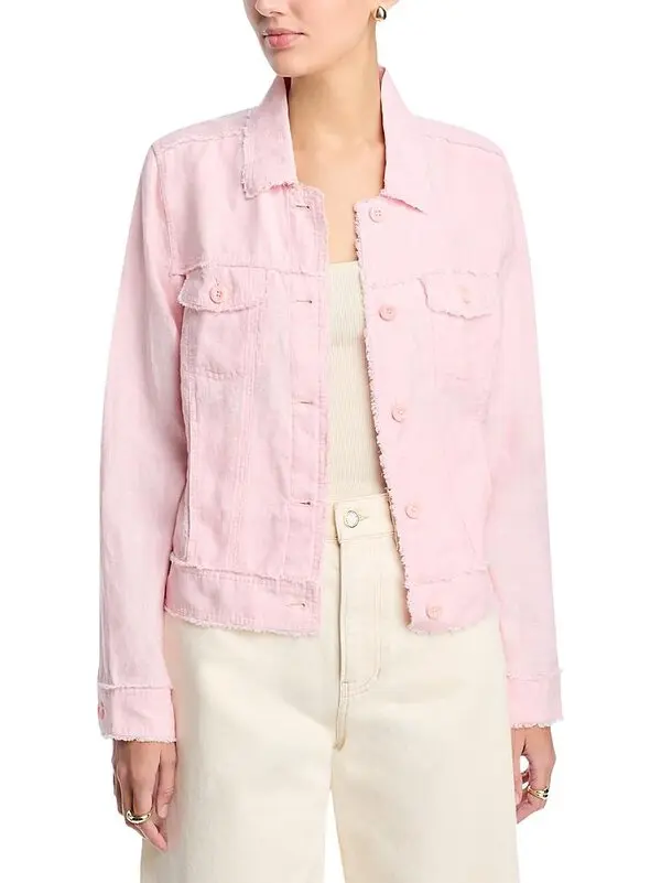 Tommy Bahama Two Palms Raw-edge Linen Jacket - Light Salmon