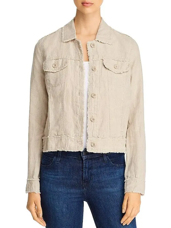 Tommy Bahama Two Palms Raw-edge Linen Jacket - Natural