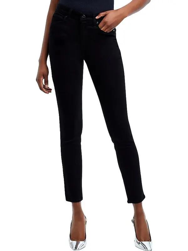 Paige Hoxton High-rise Ankle Skinny Jeans - Black Shadow