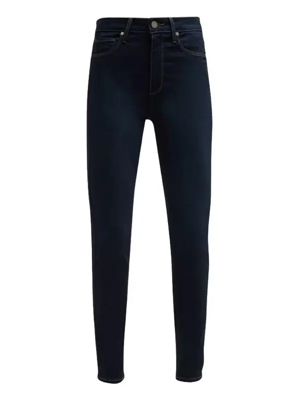 Paige Hoxton High-rise Ankle Skinny Jeans - Black Shadow