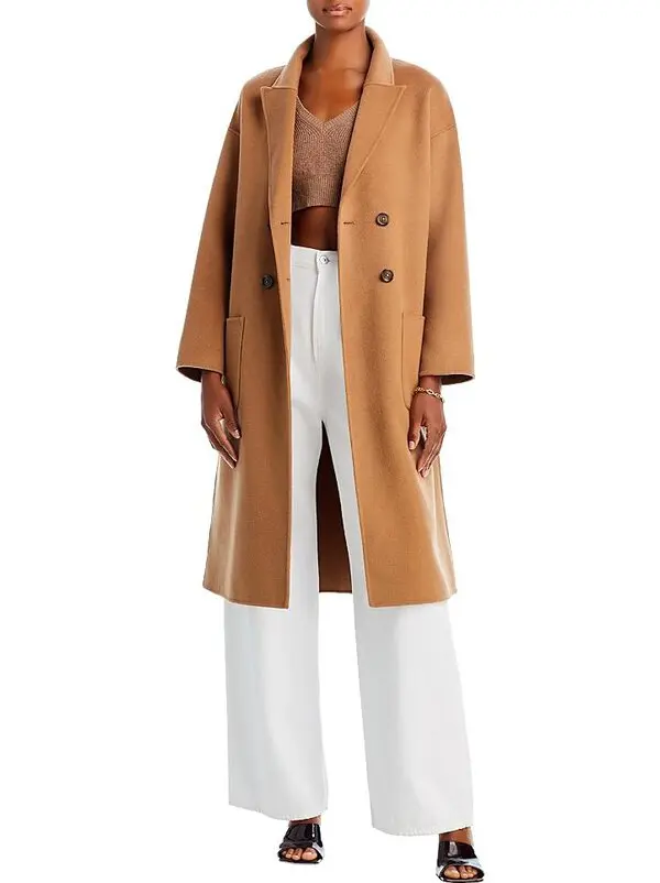 ANINE BING Dylan Wool & Cashmere Trench Coat - Brown