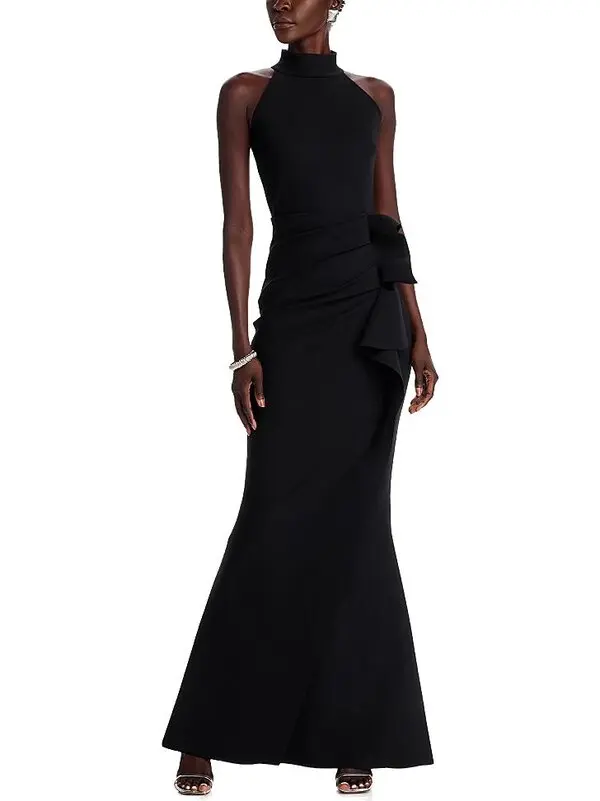 Chiara Boni La Petite Robe Gudrum Sleeveless Mermaid Gown - Black
