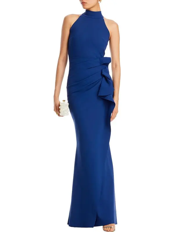 Chiara Boni La Petite Robe Gudrum Sleeveless Mermaid Gown - Blue