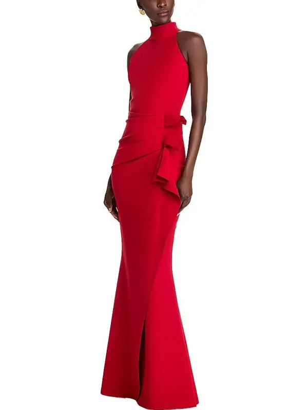 Chiara Boni La Petite Robe Gudrum Sleeveless Mermaid Gown - Scarlet