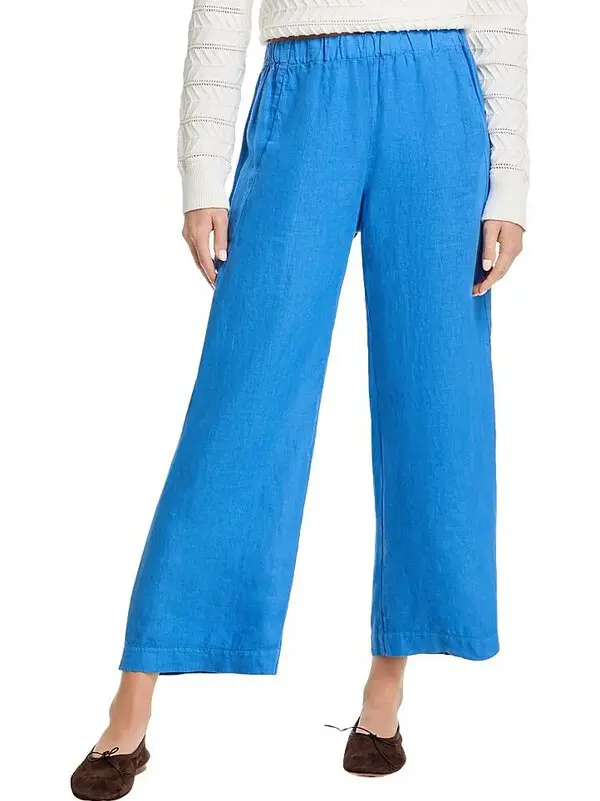Velvet By Graham & Spencer Lola Linen Pants - Bluejay