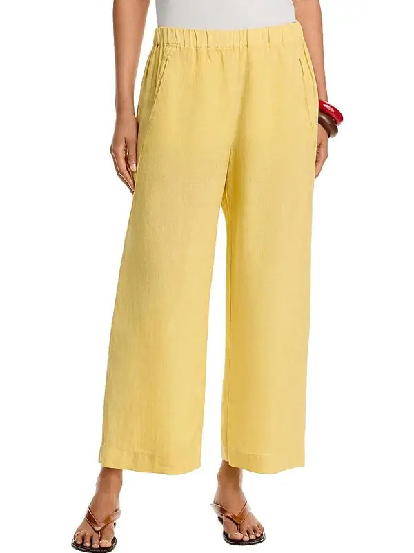 Velvet By Graham & Spencer Lola Linen Pants - Sun Yellow