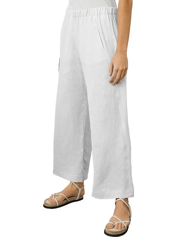 Velvet By Graham & Spencer Lola Linen Pants - White