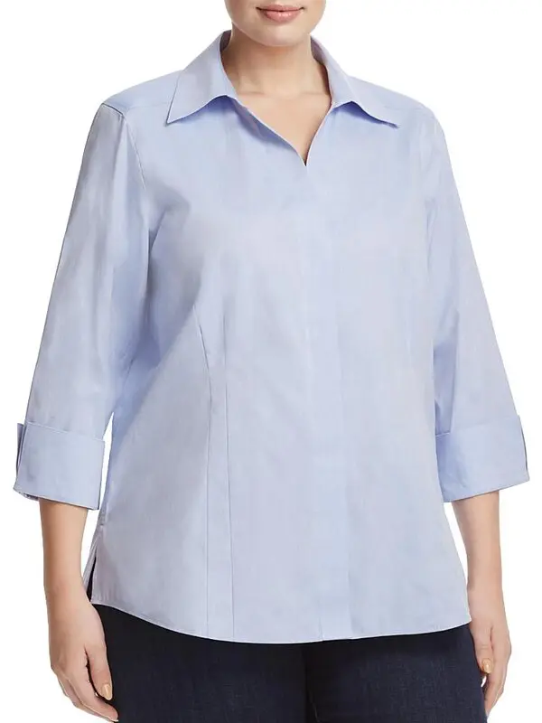 Foxcroft Taylor Blouse - Blue Wave
