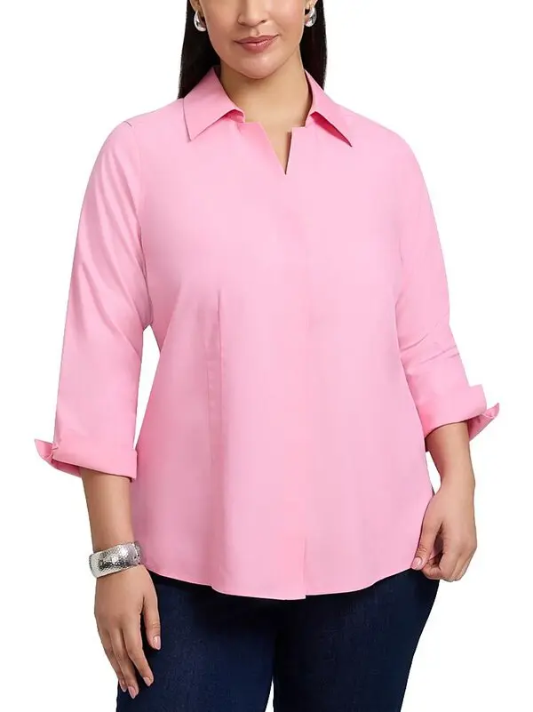 Foxcroft Taylor Blouse - Pink Sea Glass