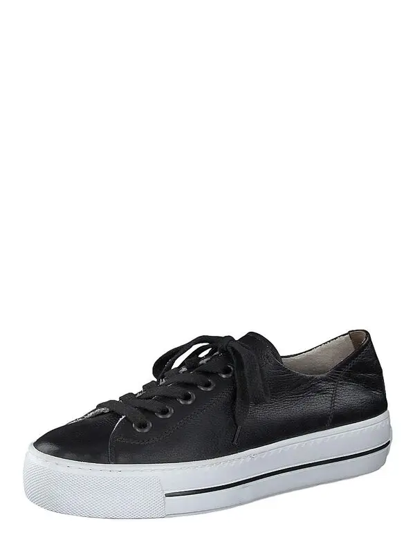 Paul Green Bixby Low Top Sneakers - Black Leather