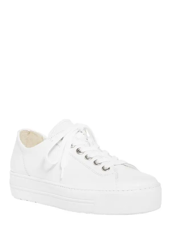 Paul Green Bixby Low Top Sneakers - White Leather