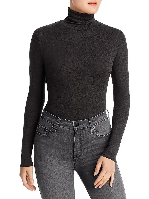 Majestic Filatures Soft Touch Long Sleeve Turtleneck - Anthracite Chine