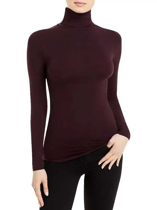 Majestic Filatures Soft Touch Long Sleeve Turtleneck - Aubergine